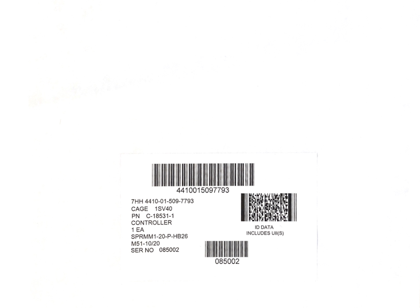 UID Labels | IUID Labels | Comply with Mil-Std-130 | Pre-printed